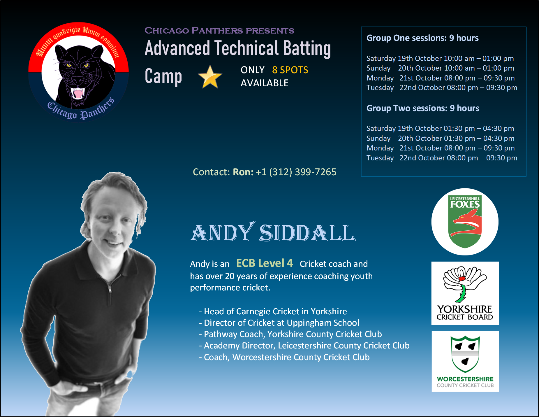 Batting Camp by Andy Siddall – Chicago Panthers